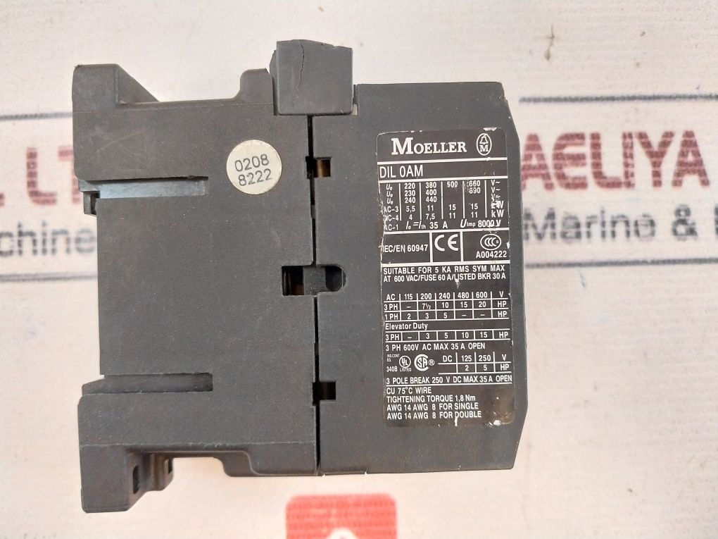 Moeller Dil 0Am Contactor 3 Pole – Aeliya Marine Tech®