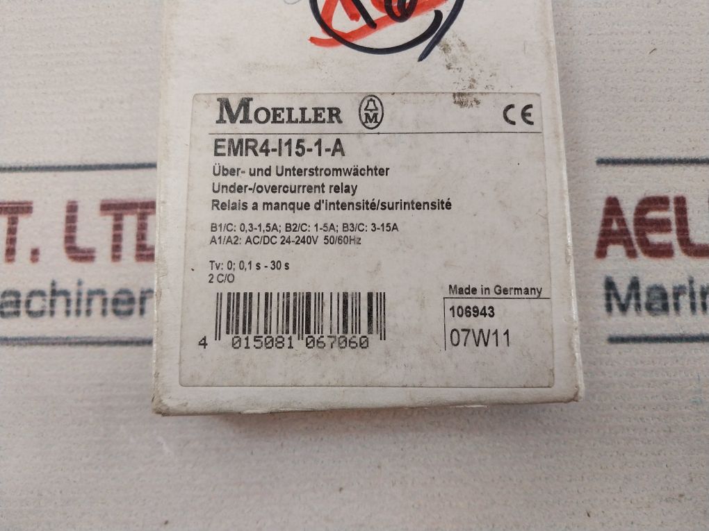 Moeller Emr4-i15-1-a Current Monitoring Relay 50/60 Hz – Aeliya Marine Tech