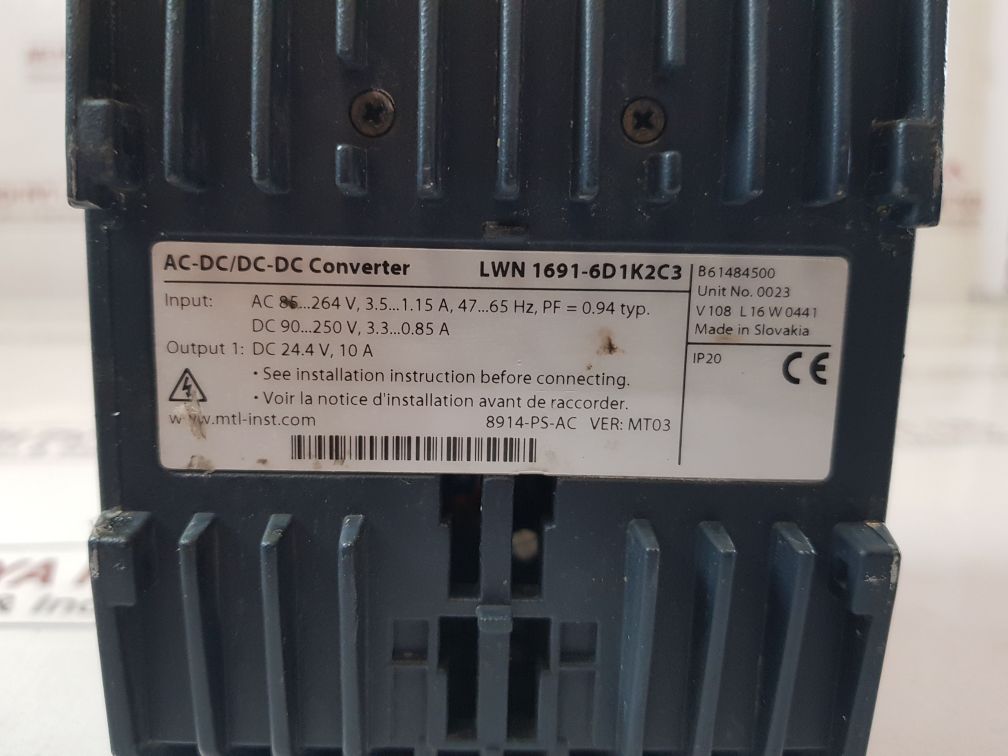 Mtl 8914-ps-ac Field Power Supply – Aeliya Marine Tech