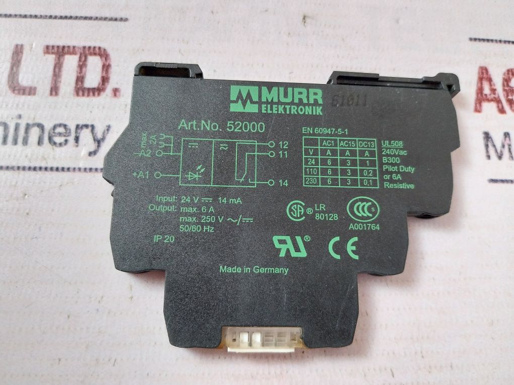 Murr Elektronik 52000 Output Relay 50/60 Hz 240Vac – Aeliya Marine Tech®