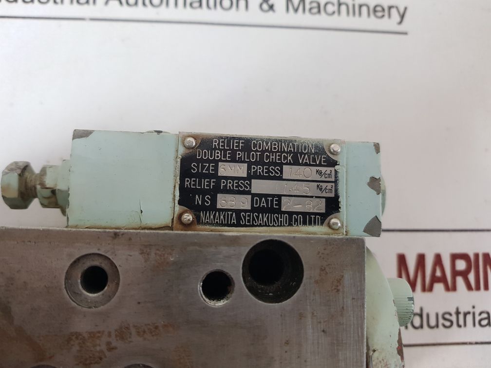Nakakita Seisakusho Ns 689 Relief Combination Double Pilot Check Valve ...