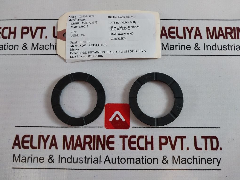 Lot Of 8X Nov H32512 Retaining Seal Ring Rev.02 – Aeliya Marine Tech