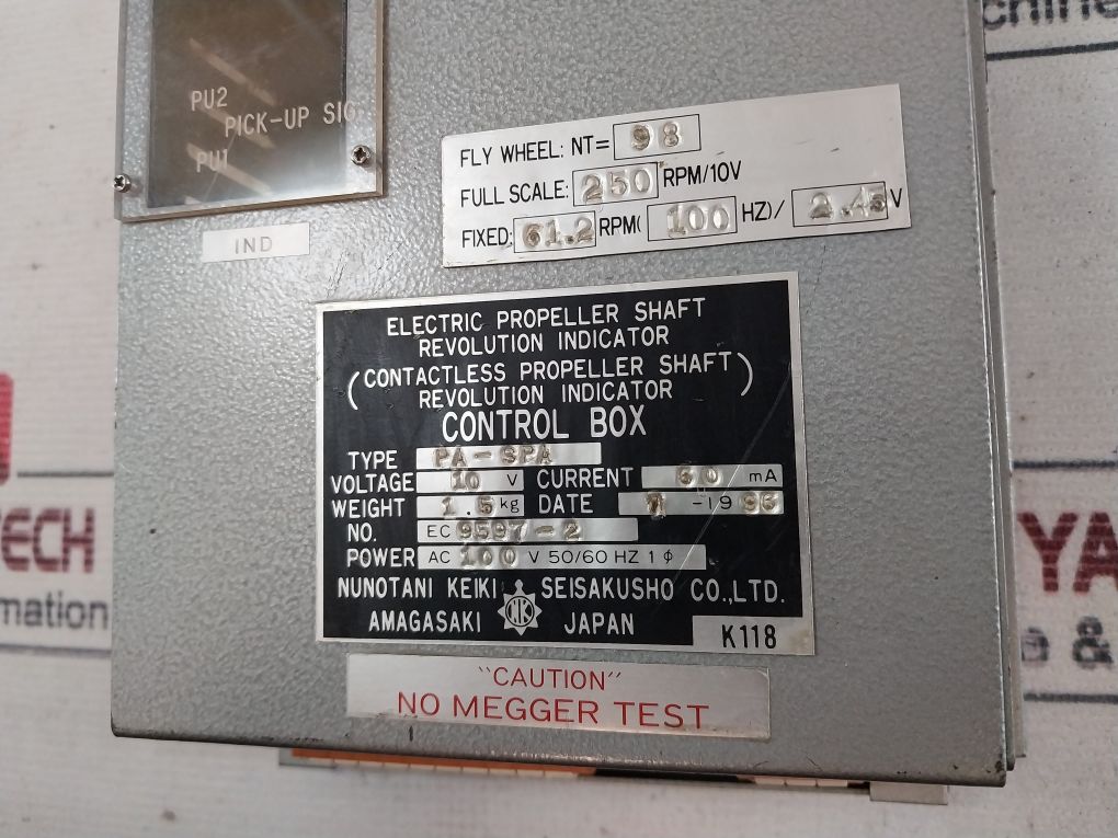 Nunotani Keiki Pa-spa Electric Propeller Shaft Revolution Indication ...