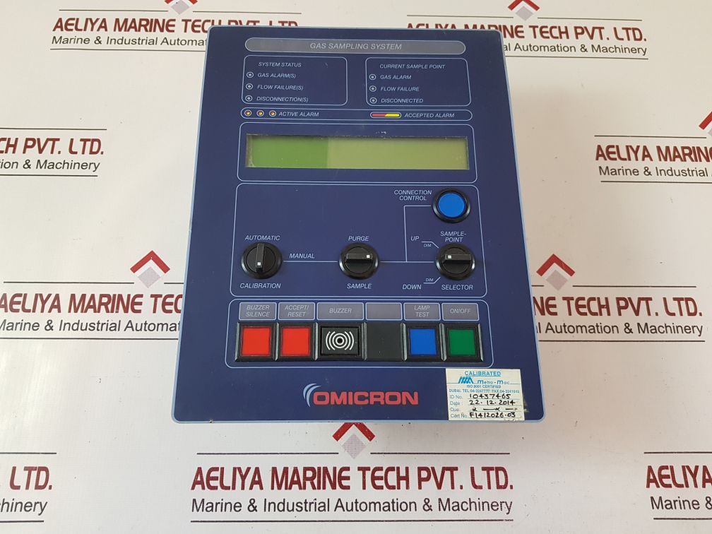 Omicron Ogs 3.1 Display Rev. 1.01 Gas Sampling System – Aeliya Marine Tech