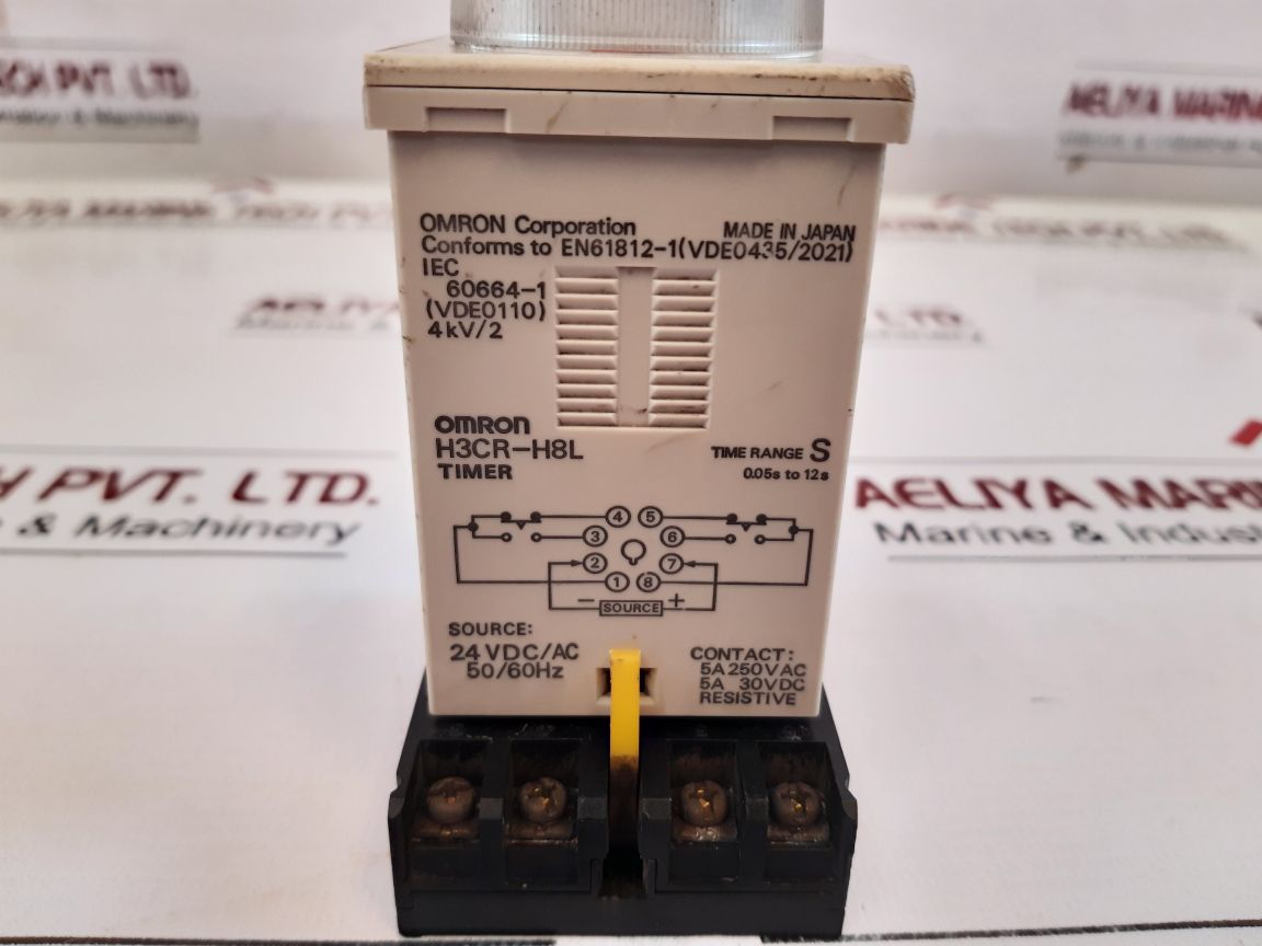 Omron H3Cr-h8L Power Off Delay Timer With Base – Aeliya Marine Tech