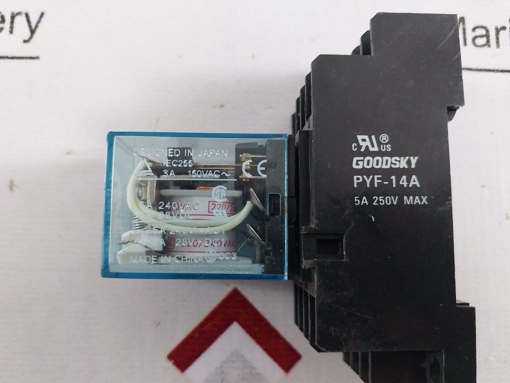 Omron My4Nj Relay With Pyf-14A Socket Base – Aeliya Marine Tech