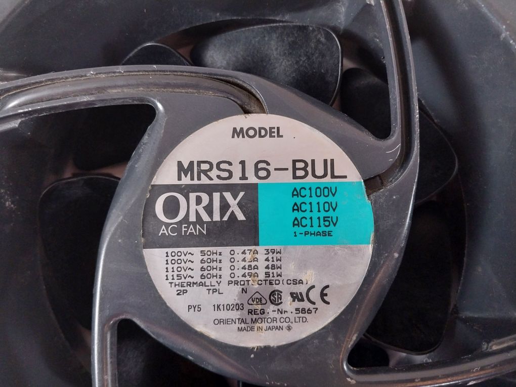 Oriental Motor Mrs16-bul Ac Cooling Fan – Aeliya Marine Tech