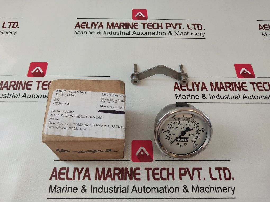 Parker 400302 Pressure Gauge 0-1000 Psi – Aeliya Marine Tech