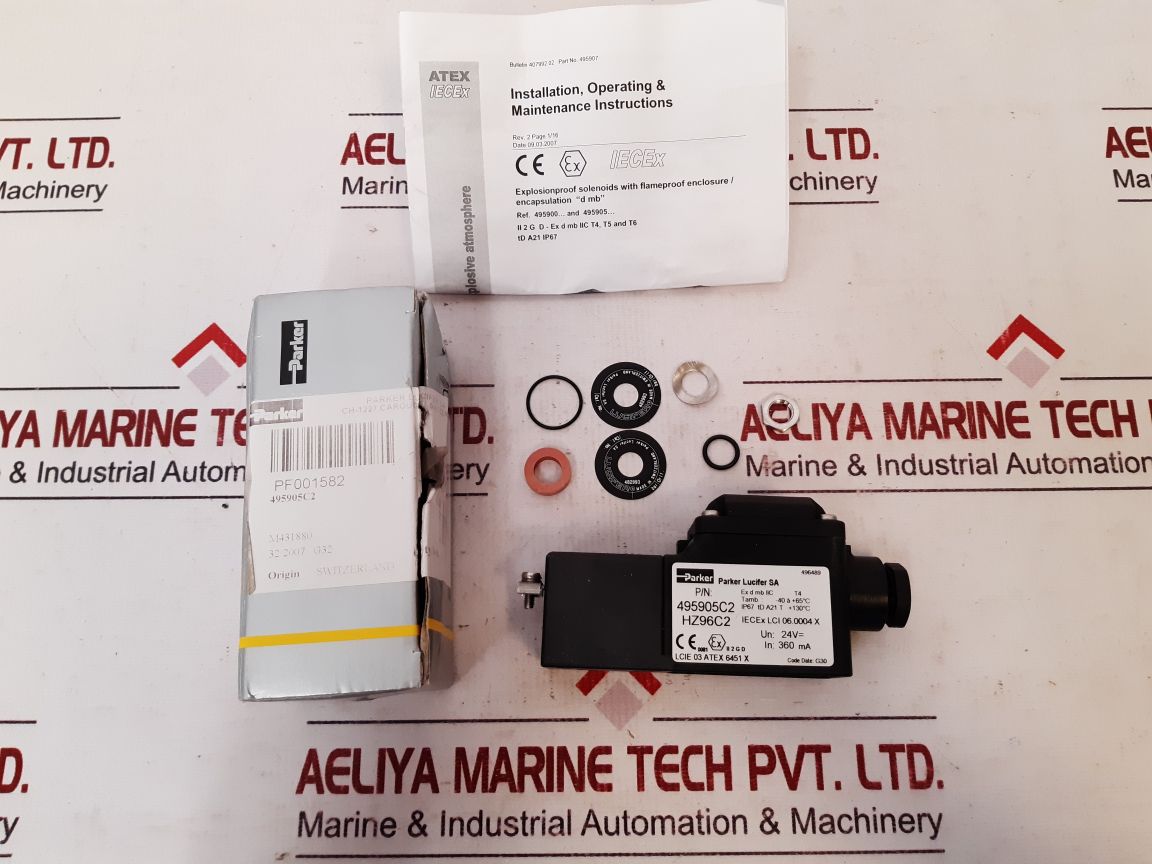 Parker Lucifer 495905C2 Explosionproof Solenoids With Flameproof ...