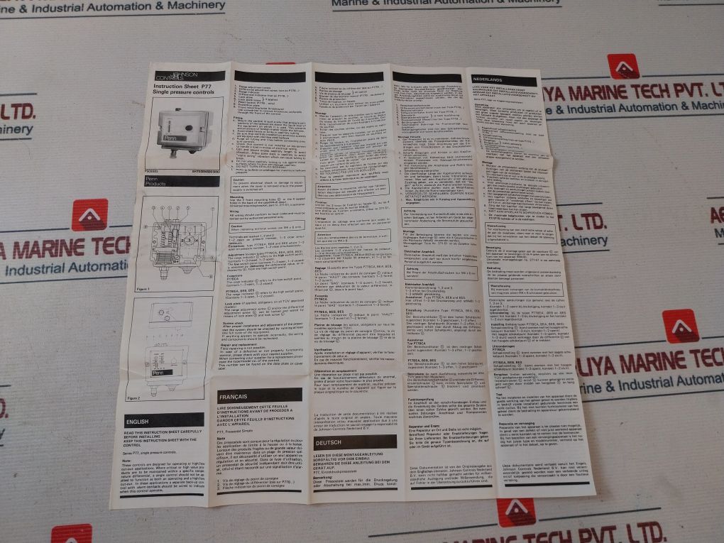 Penn P77Aaa-9300 Single Pressure Controls – Aeliya Marine Tech