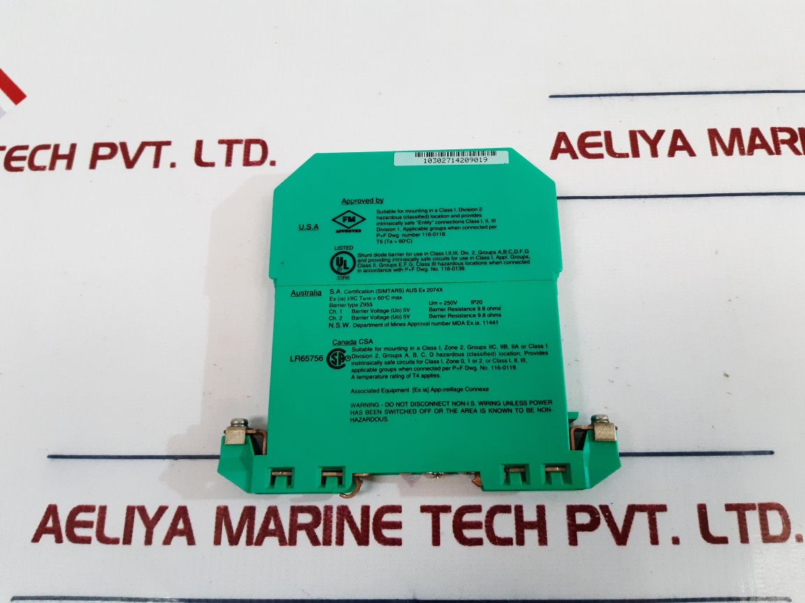 Pepperl+Fuchs Z955 Safe Snap Barrier 71794 – Aeliya Marine Tech