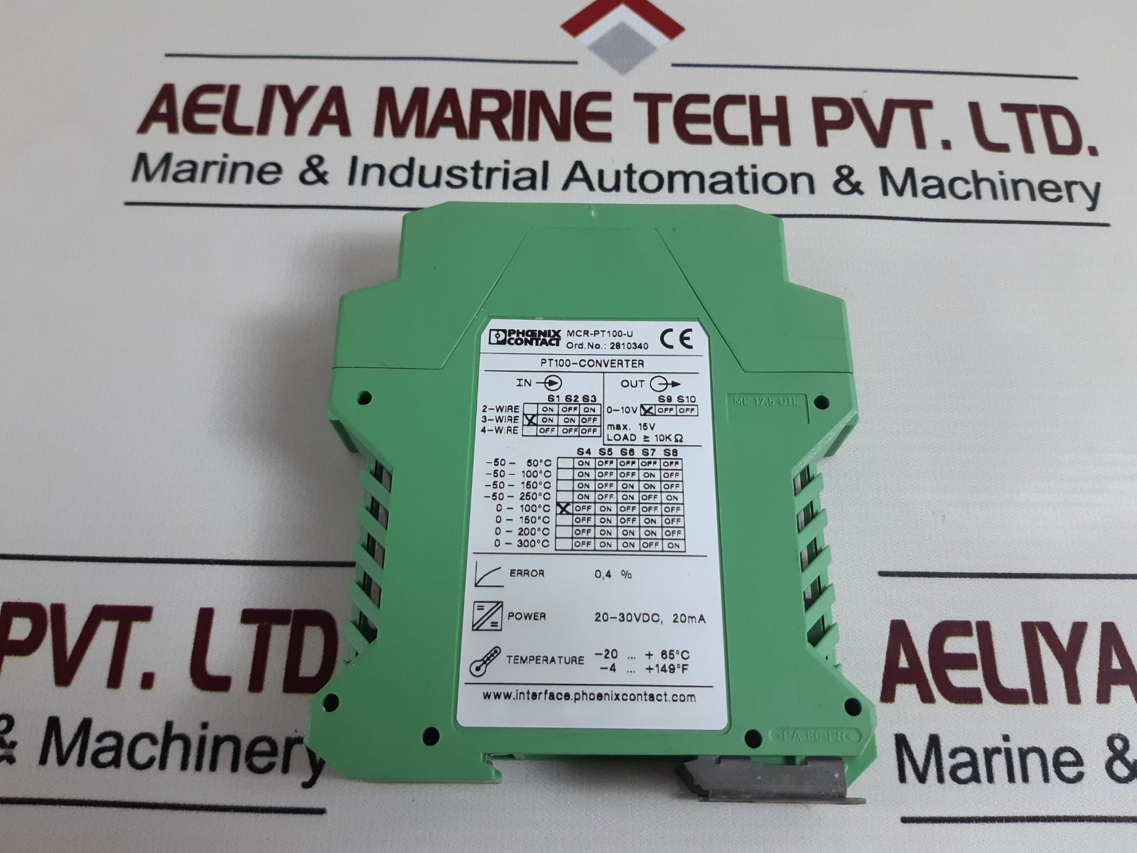 Phoenix Contact Mcr-pt100/U Temperature Measurement Sensor Module ...