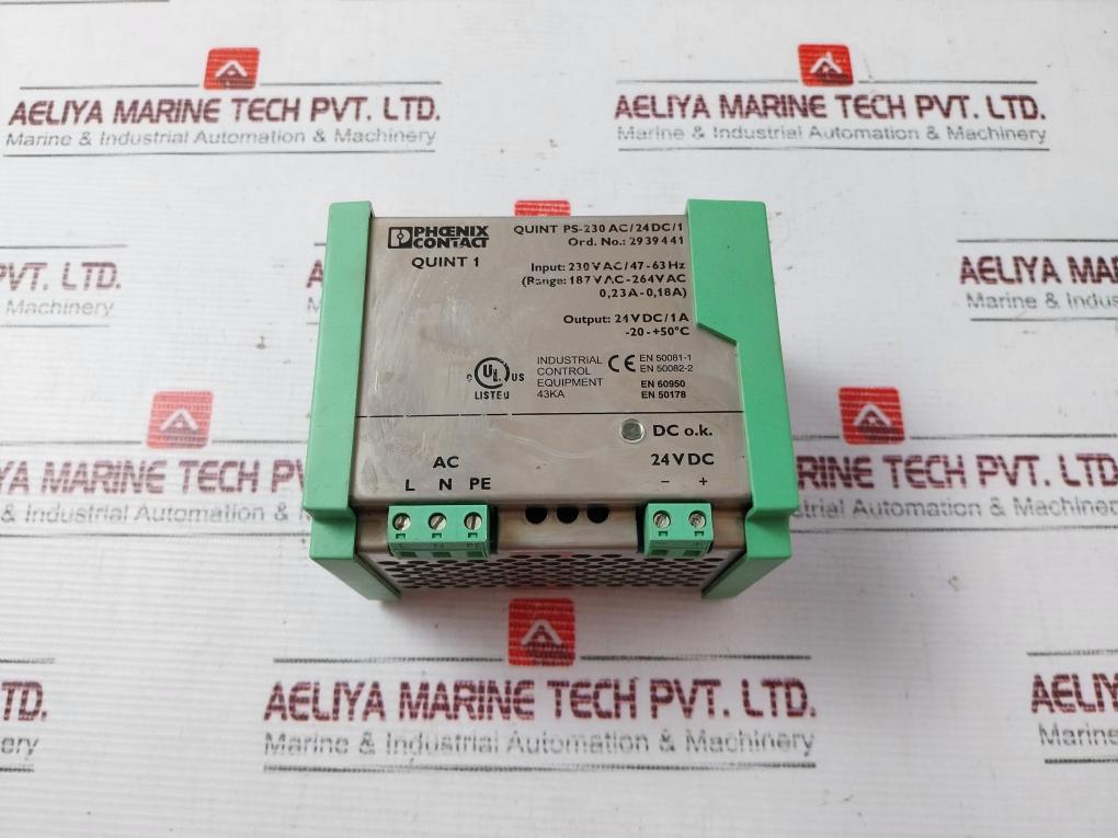 Phoenix Contact Quint Ps-230 Ac/24Dc/1 Power Supply – Aeliya Marine Tech