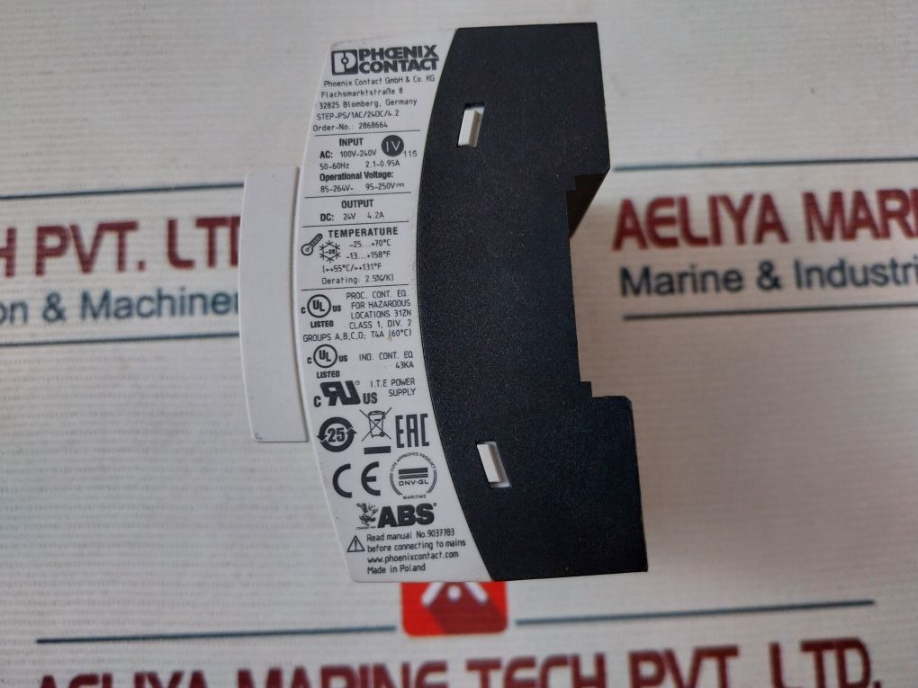 Phoenix Contact Step-ps/1Ac/24Dc/4.2 Power Supply Unit 2868664 – Aeliya ...