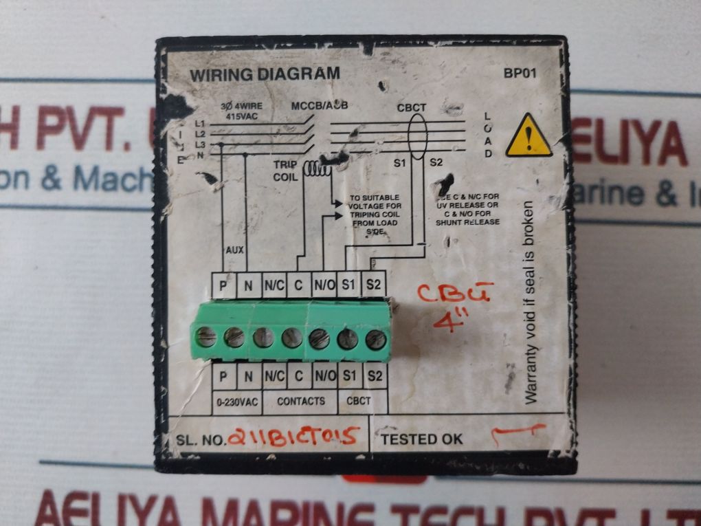 Prok Dv's El03 Earth Leakage Relay – Aeliya Marine Tech