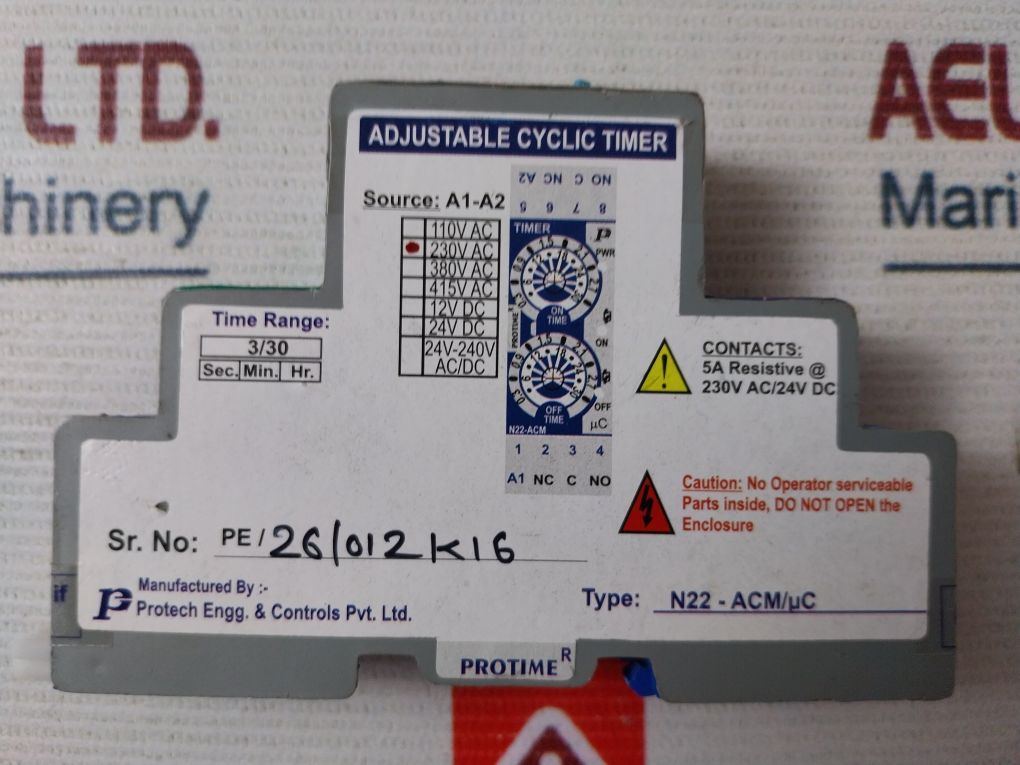 Protech N22-acm Single Phase Current Protcetion Relay – Aeliya Marine Tech®