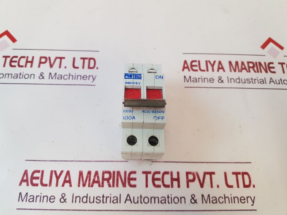 Proteus 100S2 Double Pole Main Switch Isolator 100A – Aeliya Marine Tech
