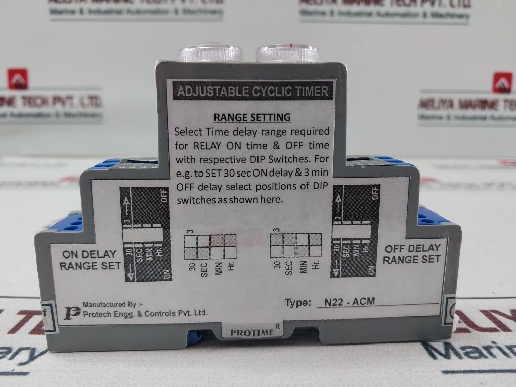 Protime N22-acm Adjustable Cyclic Timer A1-a2 230V Ac – Aeliya Marine Tech