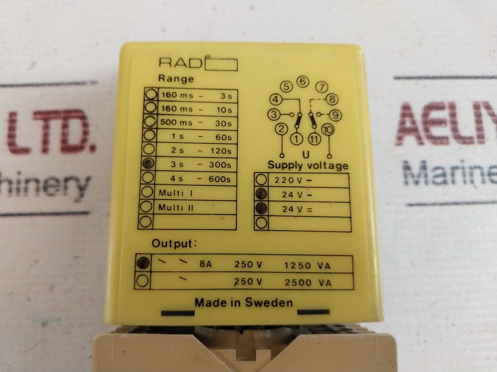 Pulsteknik Rad Delay On Timer With Base 8A 250V 250 Va – Aeliya Marine ...
