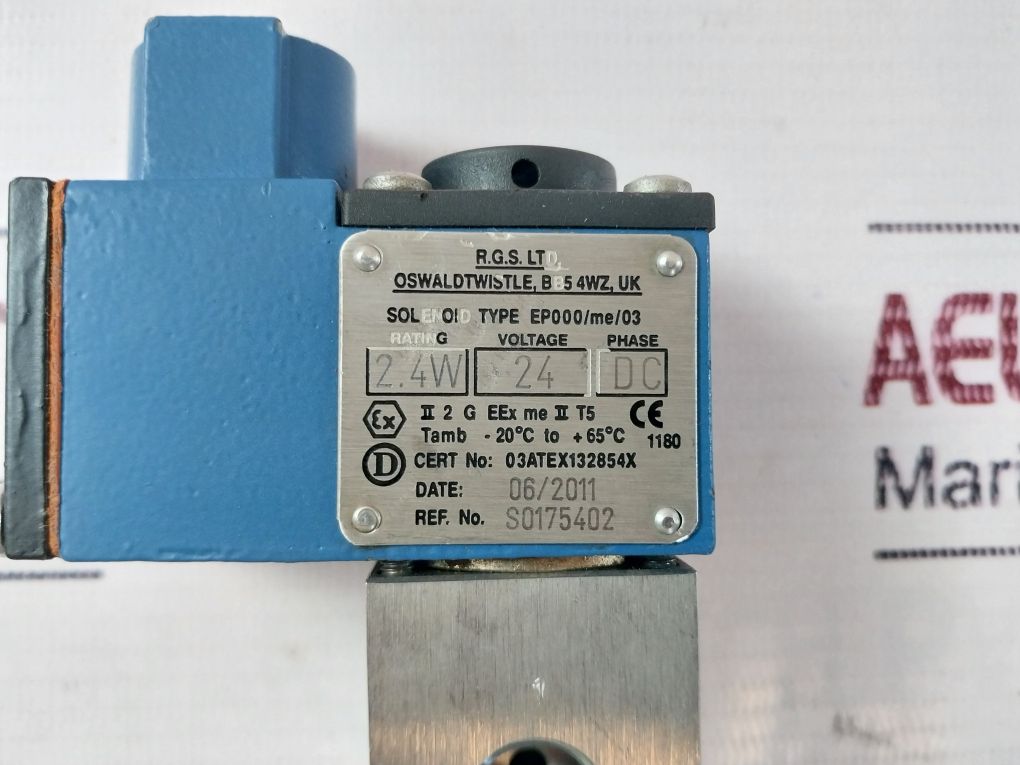 R.G.S. Ep000/Me/03 Solenoid Valve 2.4W – Aeliya Marine Tech