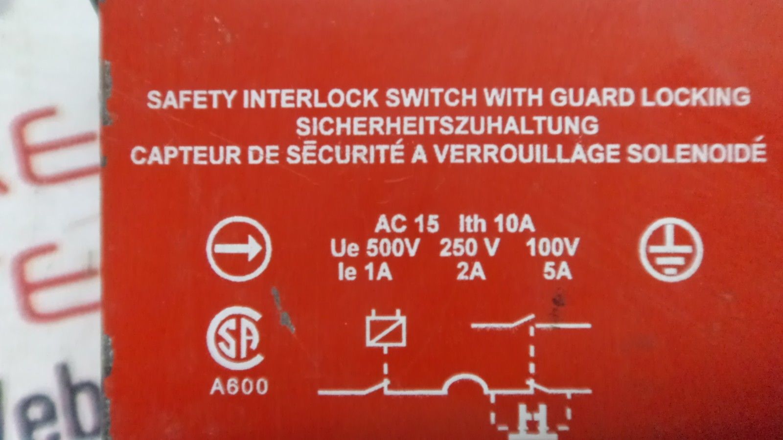 Guard master atlas4 rs325 135 safety interlock switch with guard ...