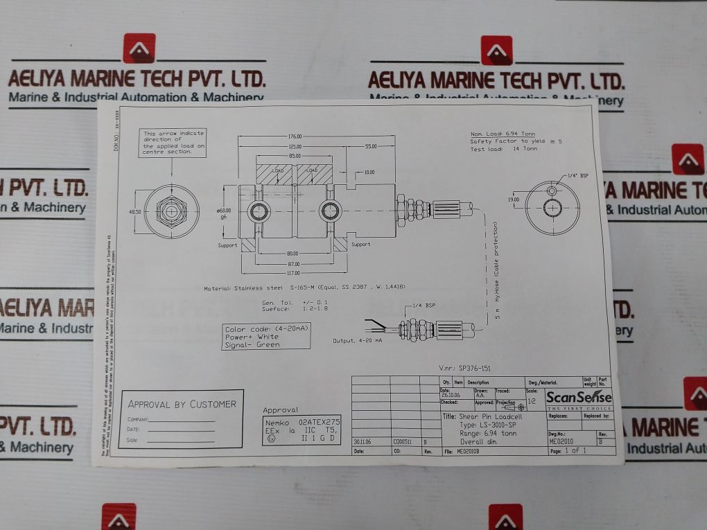Scansense Ls-3010-spls-3010-sp Loadcell – Aeliya Marine Tech