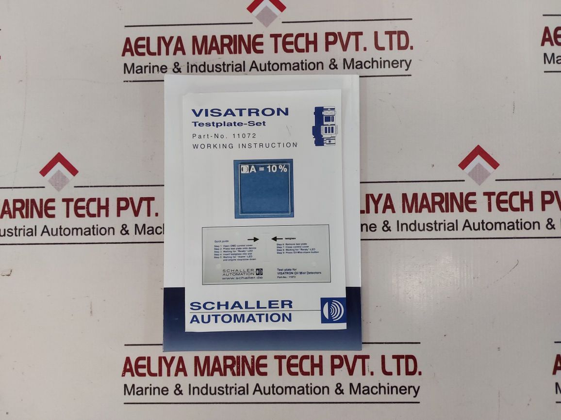 Schaller Automation 11072 Visatron Test Plate Kit – Aeliya Marine Tech