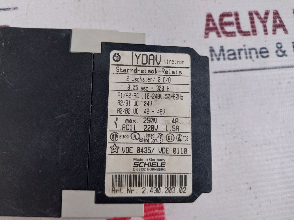 Schiele Ydav 2.430.203.02 Star Delta Relay – Aeliya Marine Tech