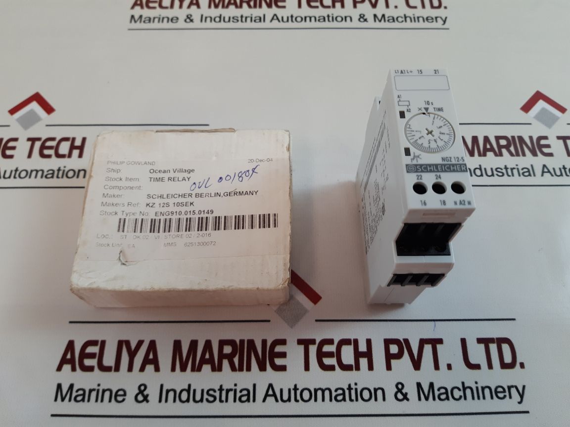 Schleicher Ngz 12-s Time Relay Zg1W2A2-33-76-00A – Aeliya Marine Tech