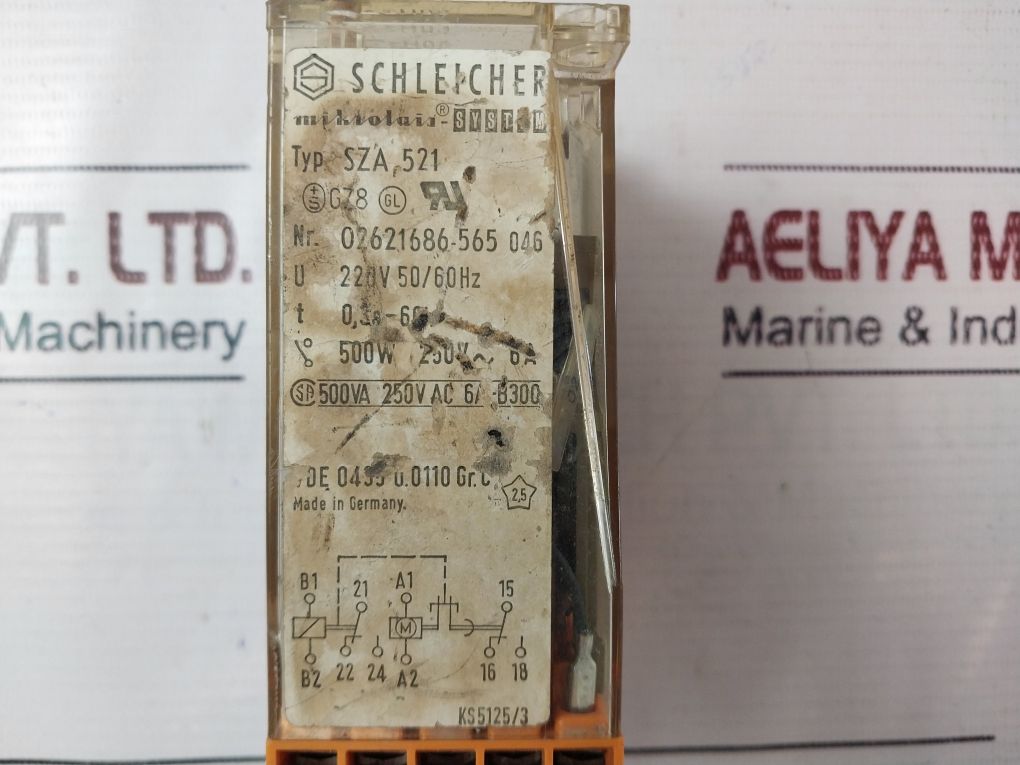 Schleicher Sza 521 Time Relay 0,3S-60H Timer – Aeliya Marine Tech