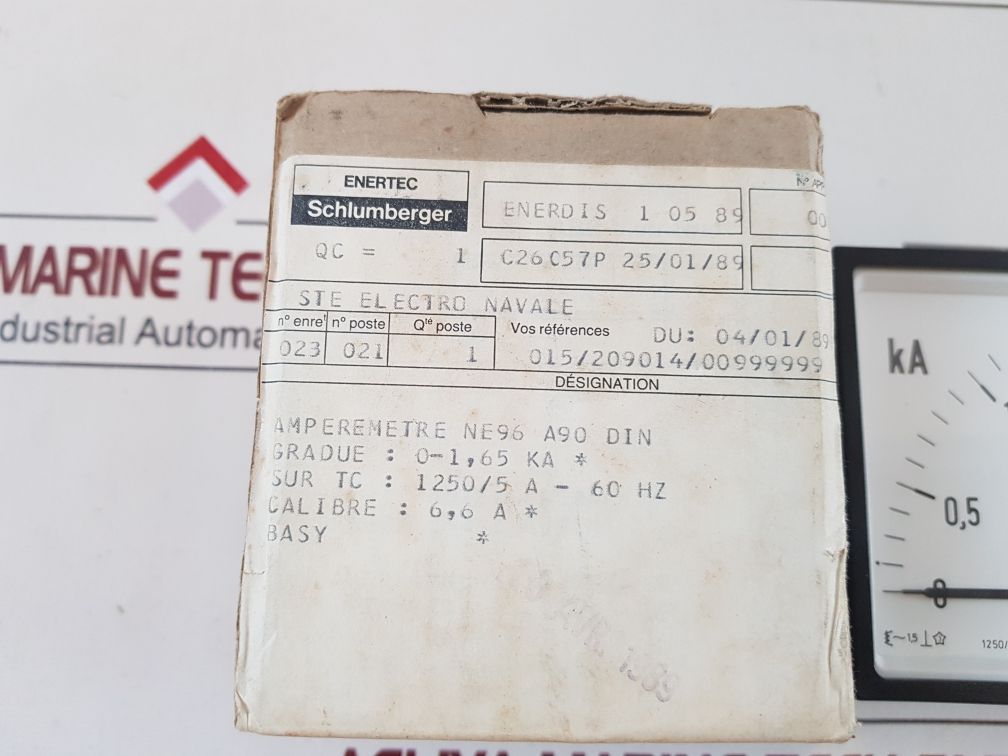 Schlumberger 0-1, 65Ka Panel Meter – Aeliya Marine Tech