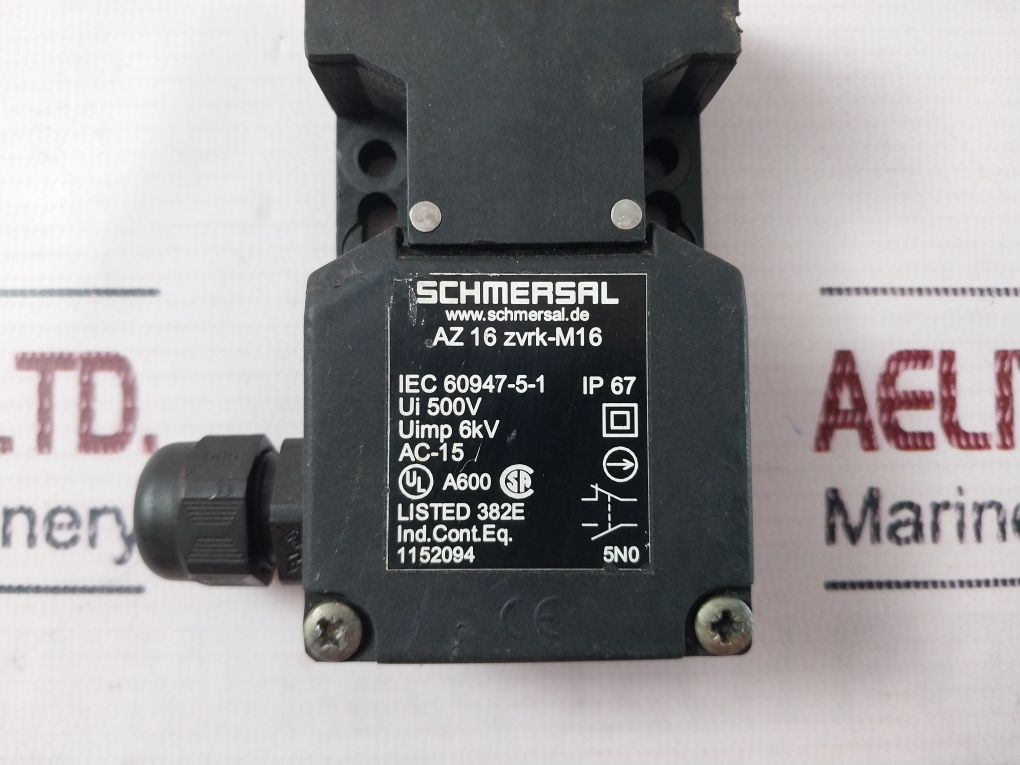 Schmersal Az 16 Zvrk-m16 Safety Interlock Door Switch – Aeliya Marine Tech