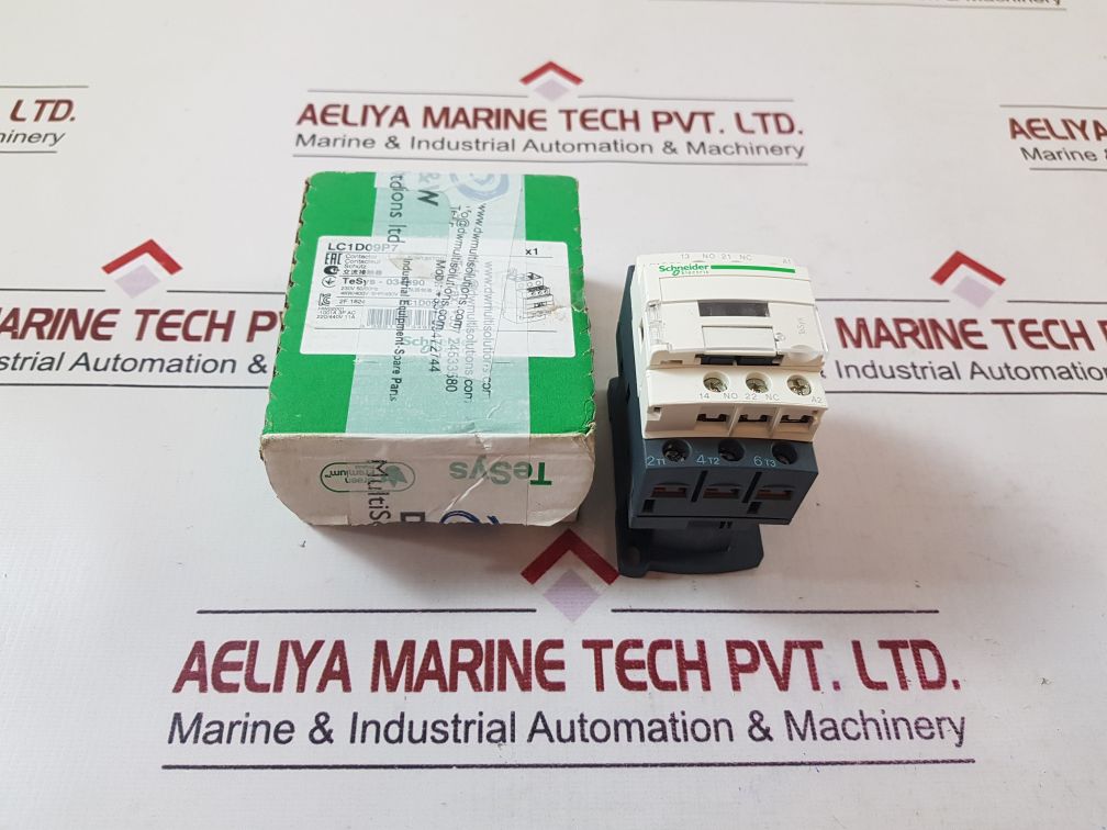 Schneider electric lc1d09p7 contactor with box – Aeliya Marine Tech