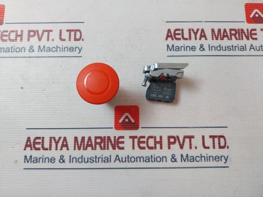 Schneider Electric Zbe-102 Emergency Stop Push Button With Contact Block – Aeliya Marine Tech