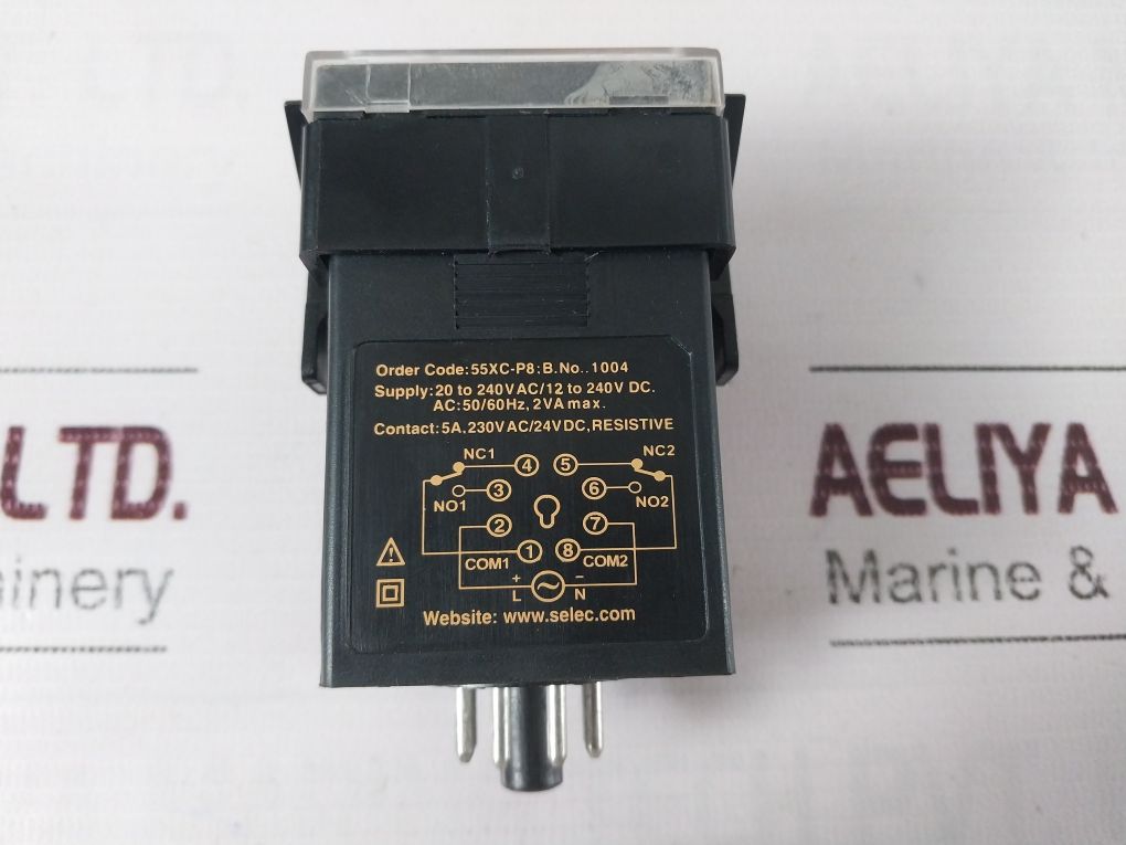 Selec 55Xc-p8 Panel Mounted Timer 5A 230 Vac/24 Vdc – Aeliya Marine Tech