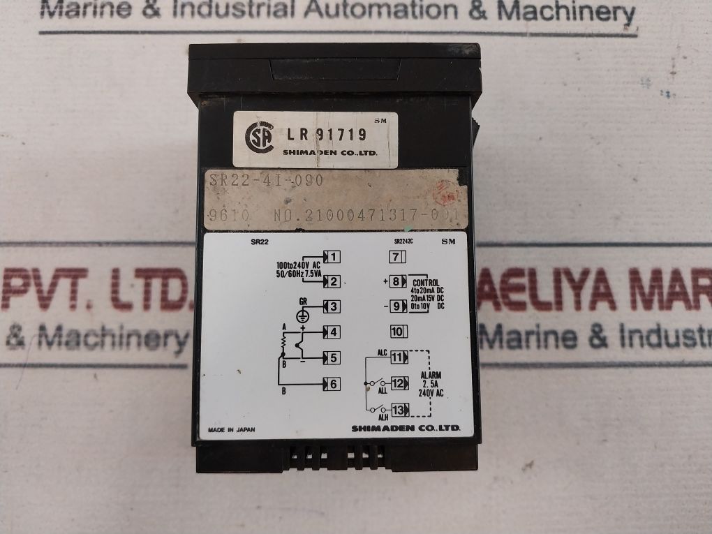 Shimaden Sr2201-21B Digital Temperature Controller – Aeliya Marine Tech