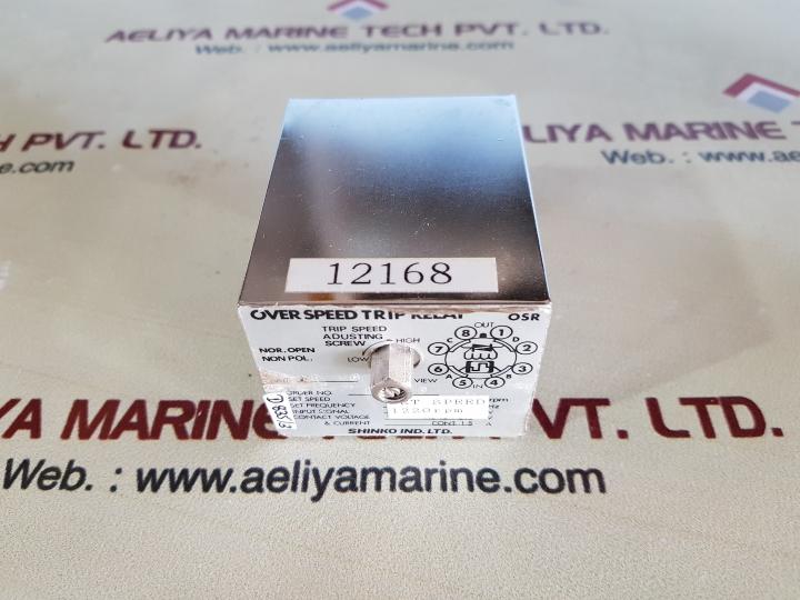 Shinko Over Speed Trip Relay Set Speed 1220Rpm – Aeliya Marine Tech