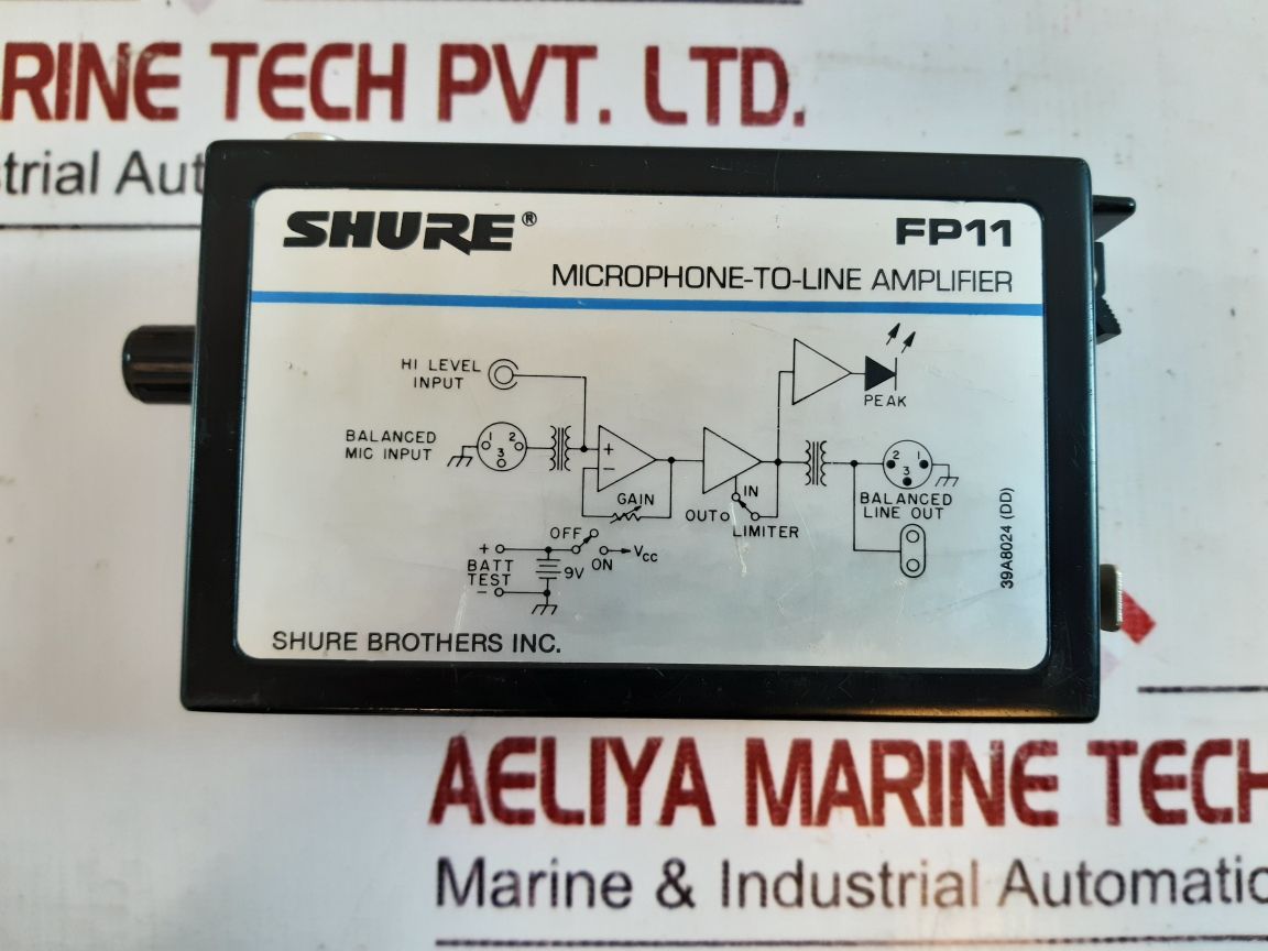Shure Brothers Fp11 Microphone-to-line Amplifier – Aeliya Marine Tech