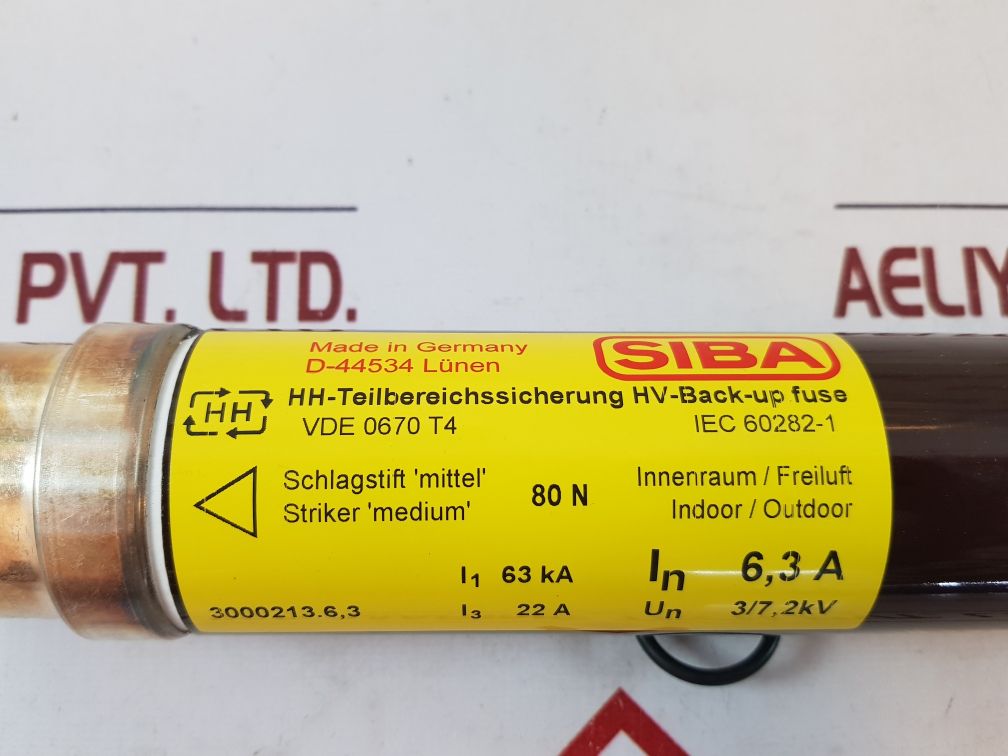 Siba Hv-back-up Fuse – Aeliya Marine Tech