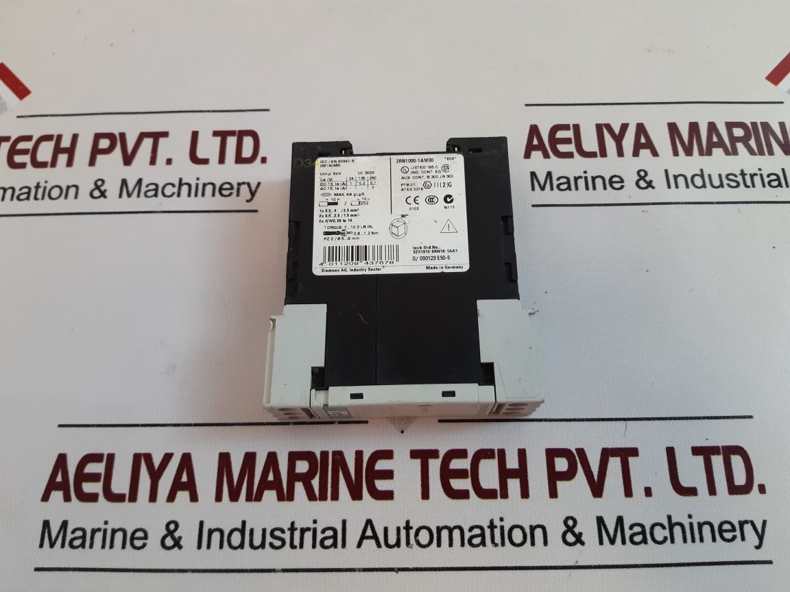 Siemens 3Rn1000-1Am00 Thermistor Motor Protection – Aeliya Marine Tech