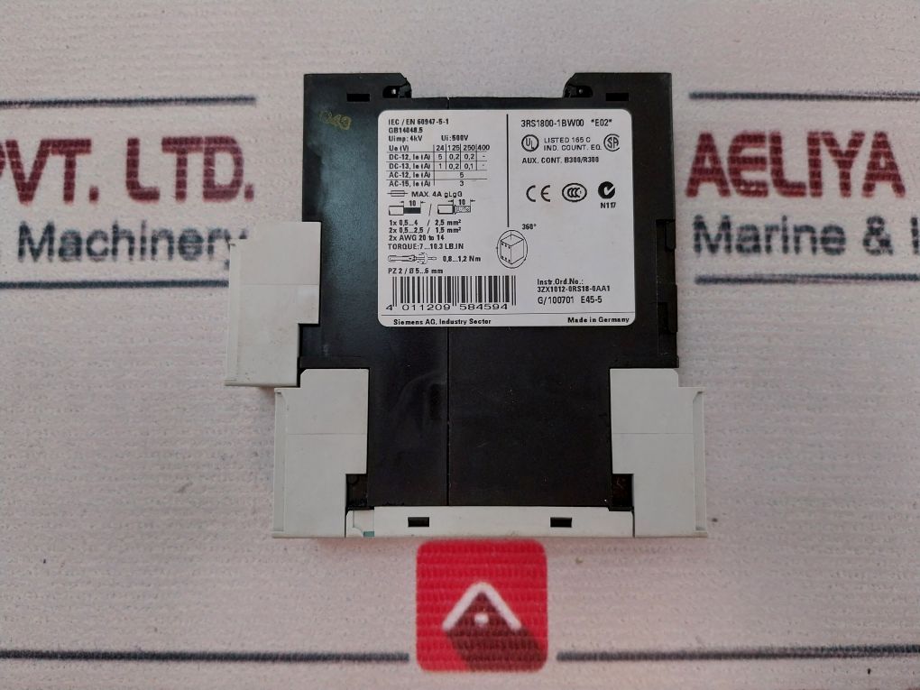 Siemens 3Rs1800-1Bw00 Coupling Relay – Aeliya Marine Tech