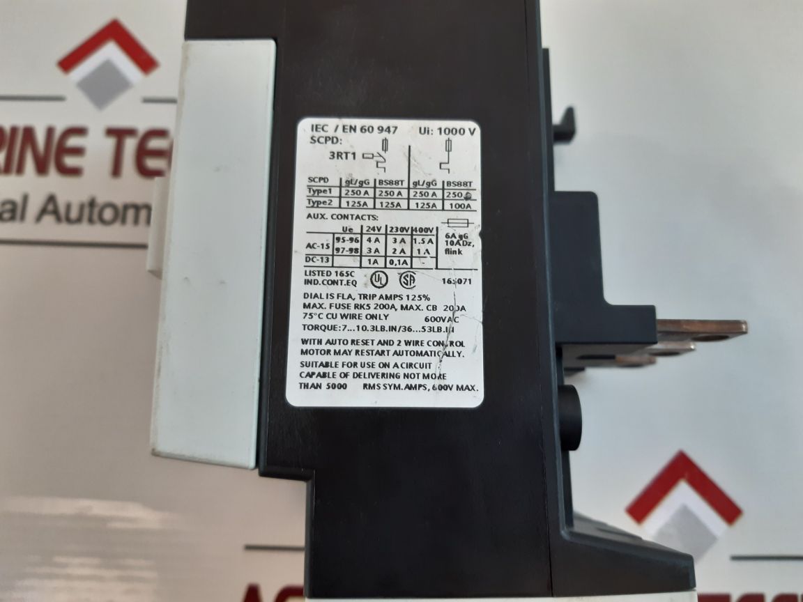 Siemens Sirius 3Ru1146-4Hb0 Overload Relay – Aeliya Marine Tech