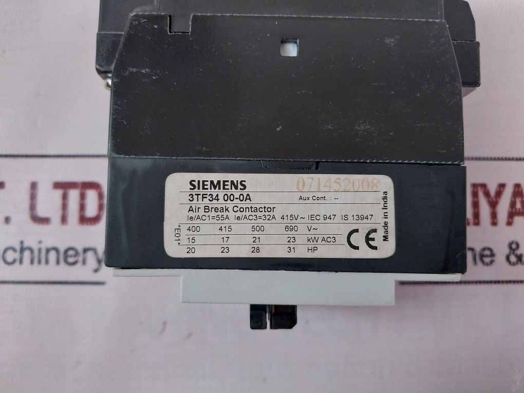 Siemens 3Tf34 00-0A Air Break (Power) Contactor – Aeliya Marine Tech