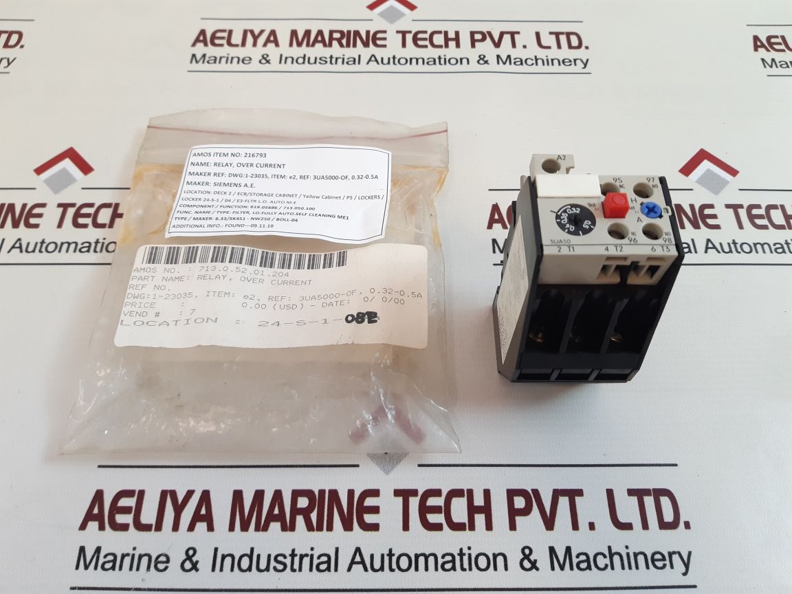Siemens 3Ua50 00-0F Overload Relay – Aeliya Marine Tech