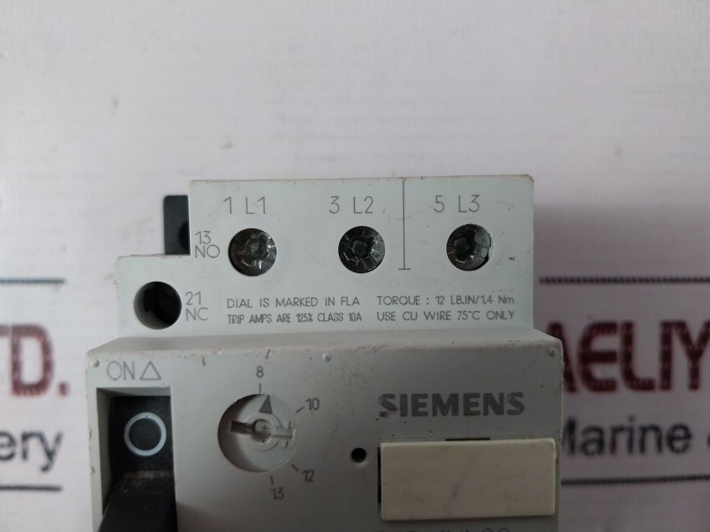 Siemens 3Vu1340-1Nl00 Motor Protection Circuit Breaker 8-13A 50/60Hz ...