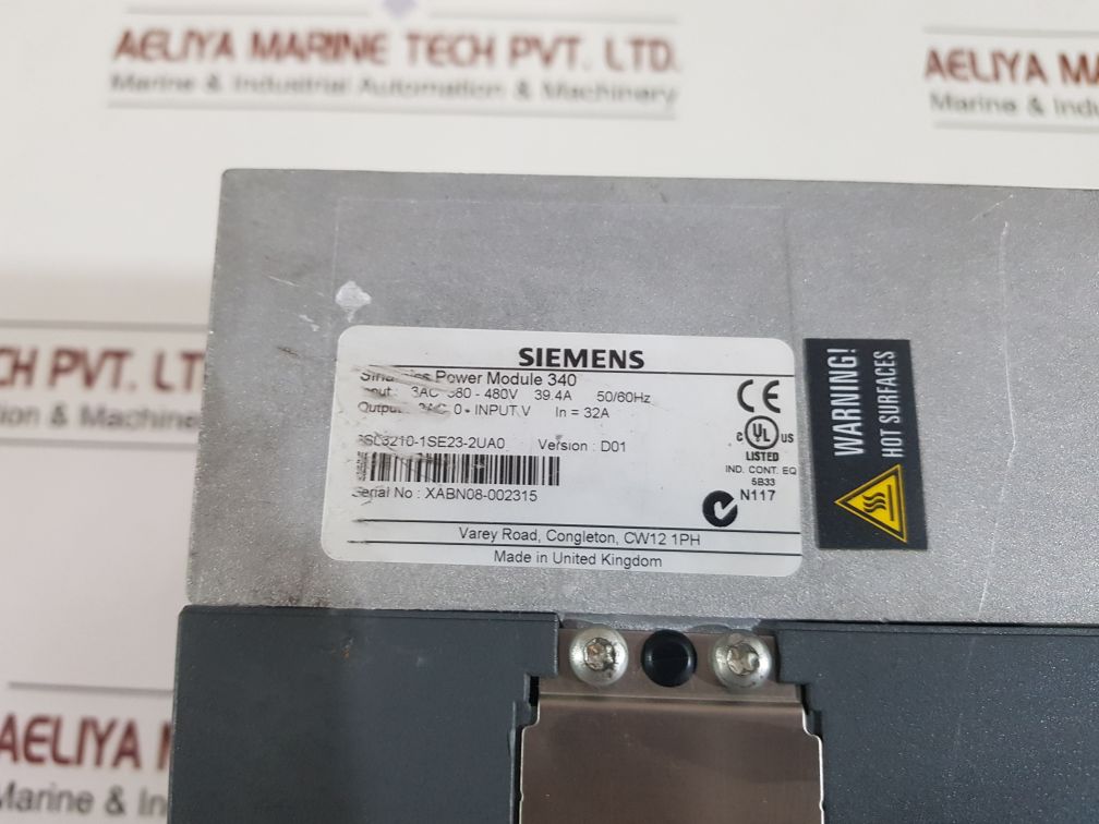Siemens Sinamics Power Module 340 6Sl3040-0Pa01-0Aa0 – Aeliya Marine Tech