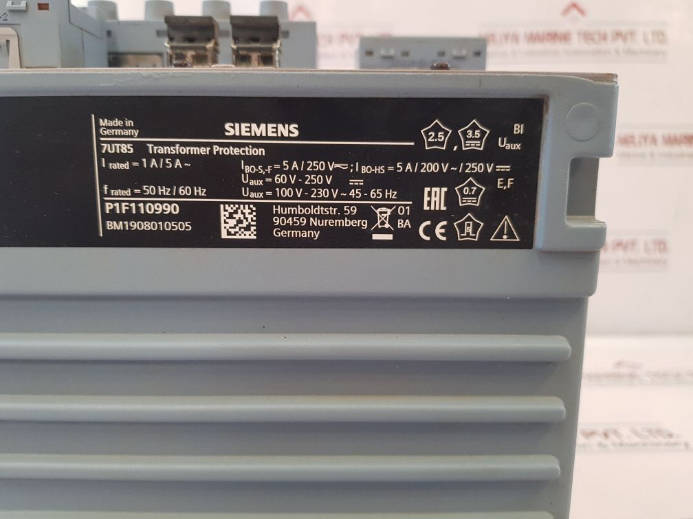 Siemens 7Ut85 Transformer Differential Protection Button Properly Not ...