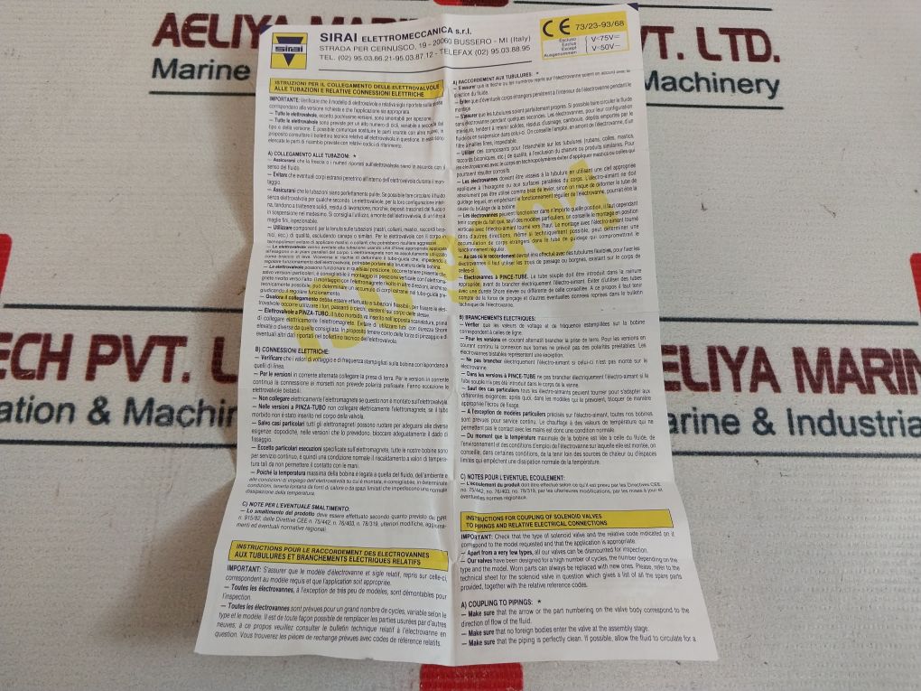 Sirai L177 B04 Solenoid Valve – Aeliya Marine Tech