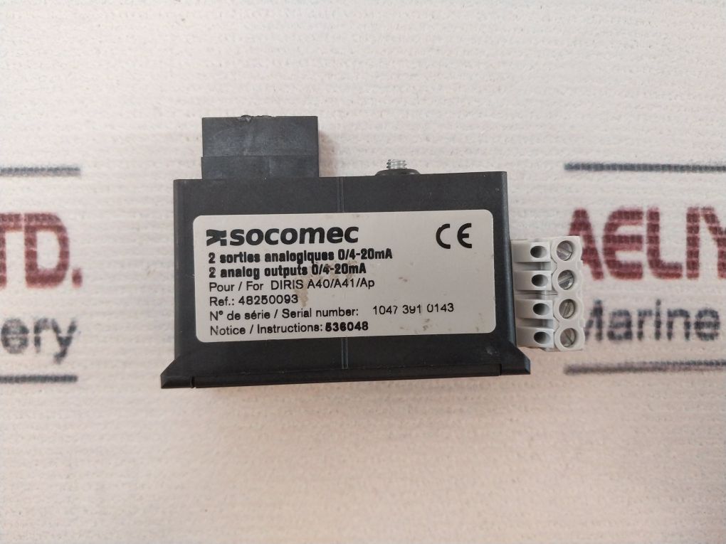 Socomec 48250093 Analog Output Module – Aeliya Marine Tech