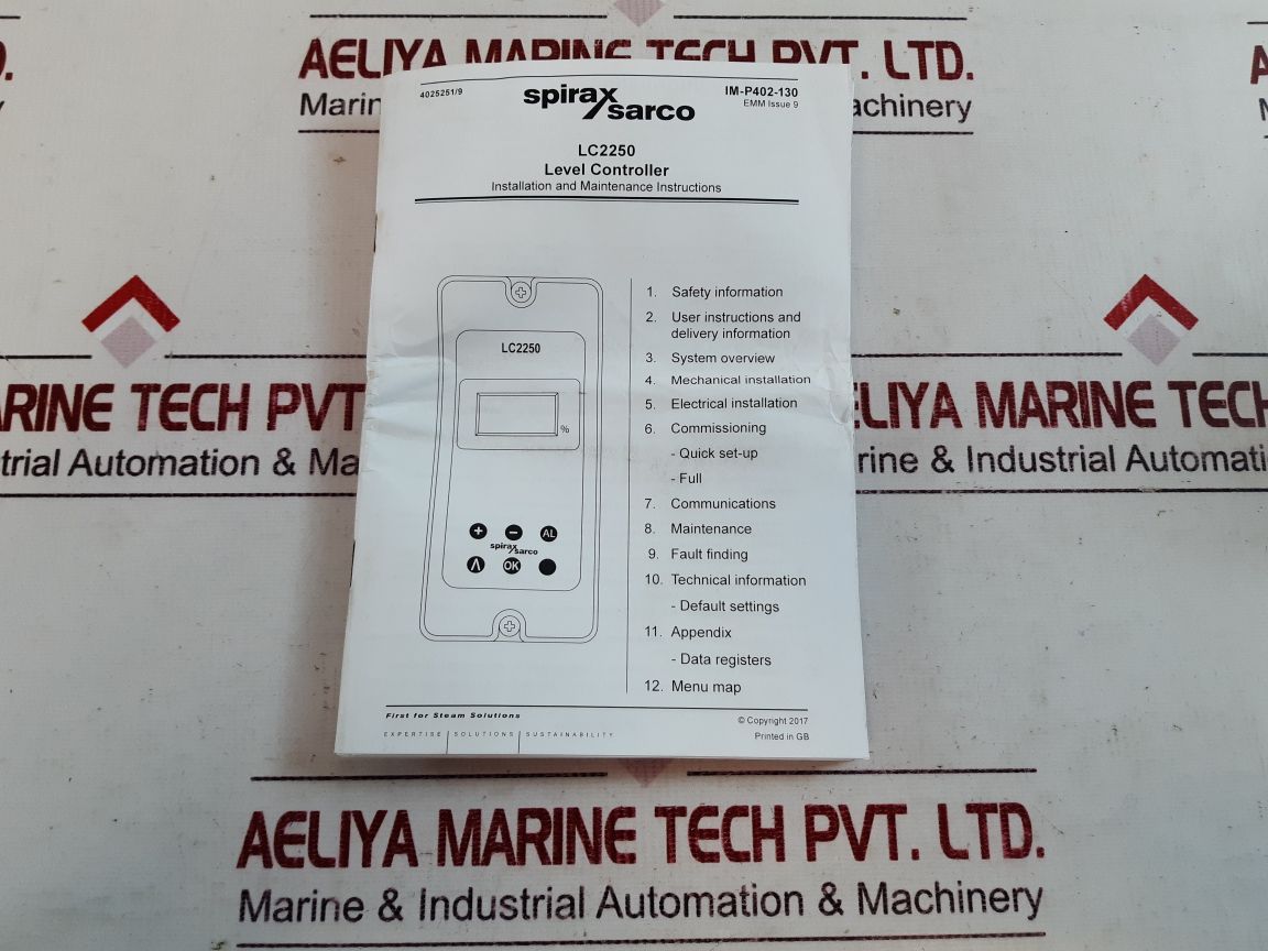 Spirax Sarco Lc2250 Level Controller – Aeliya Marine Tech